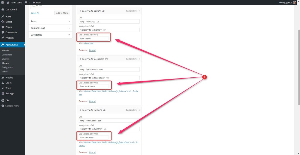 Add Cool Square Social Media Buttons in Divi’s Top Header | Quiroz.co