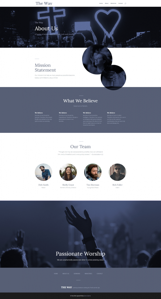 Church Layout Kit #1 for Divi | Quiroz.co